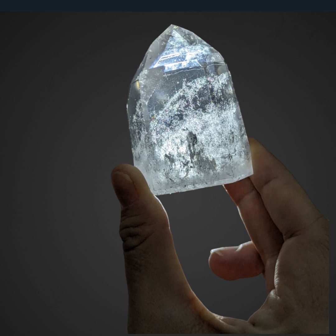 Pointe Cristal de roche 6cm | Vertus, Bienfaits, Signification