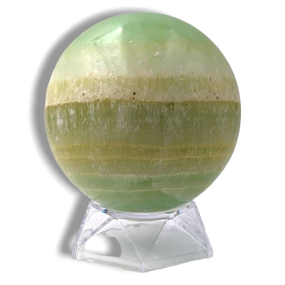 Sphère Calcite verte et Aragonite | 9cm - Garaulion