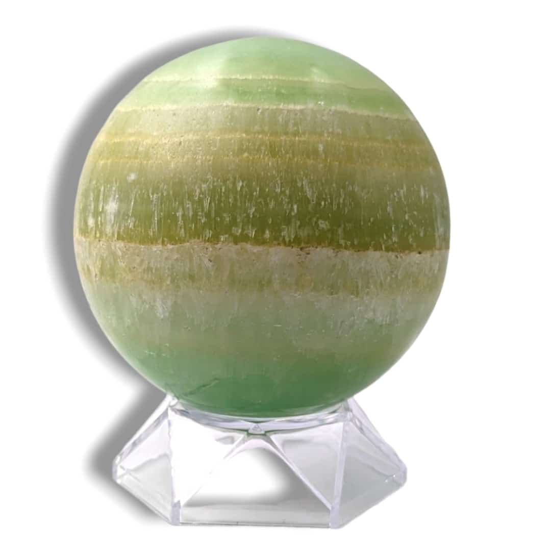 Sphère Calcite verte et Aragonite | 9cm - Garaulion