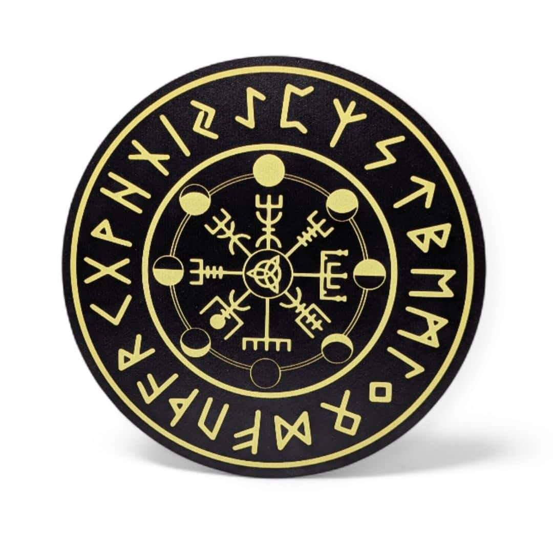 Planche de divination runique noire 20cm - Garaulion