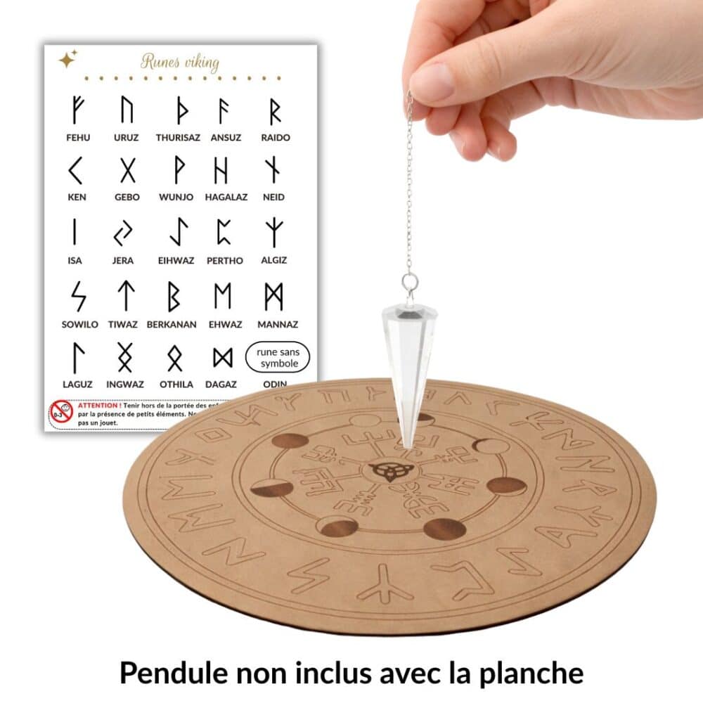 Planche de divination runique 20cm - Garaulion